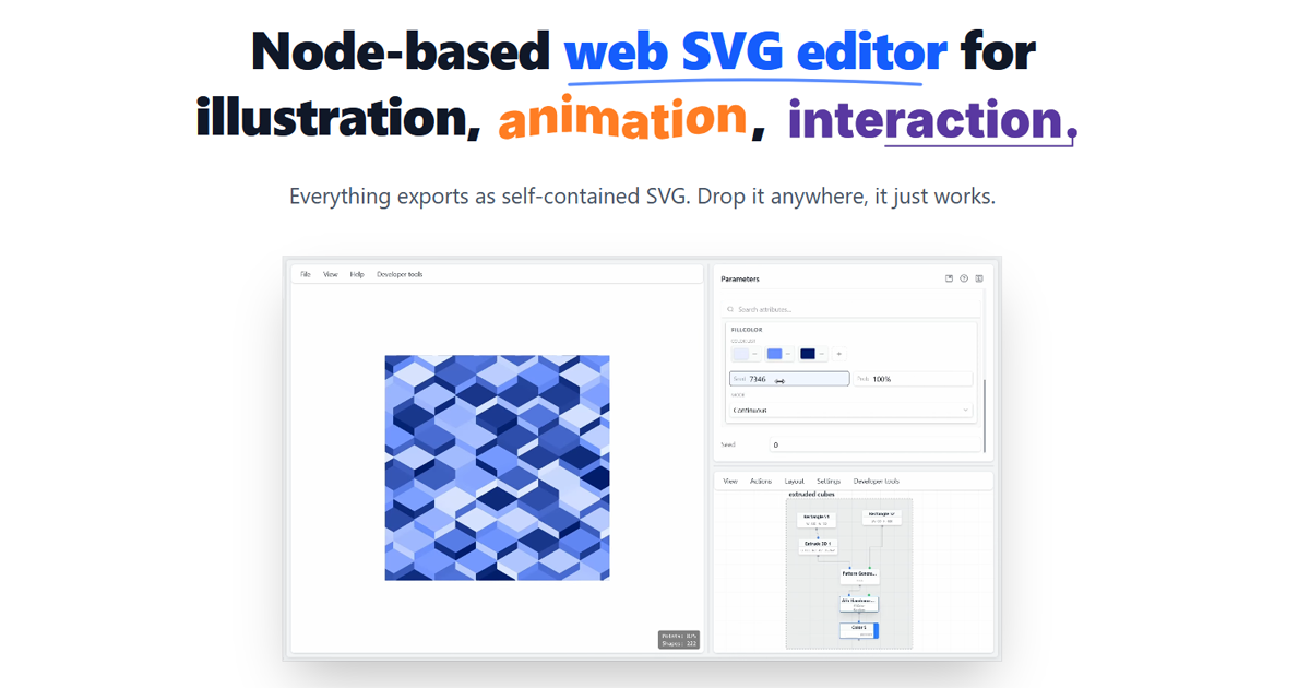 AnimGraphLab - Procedural node-based web SVG editor